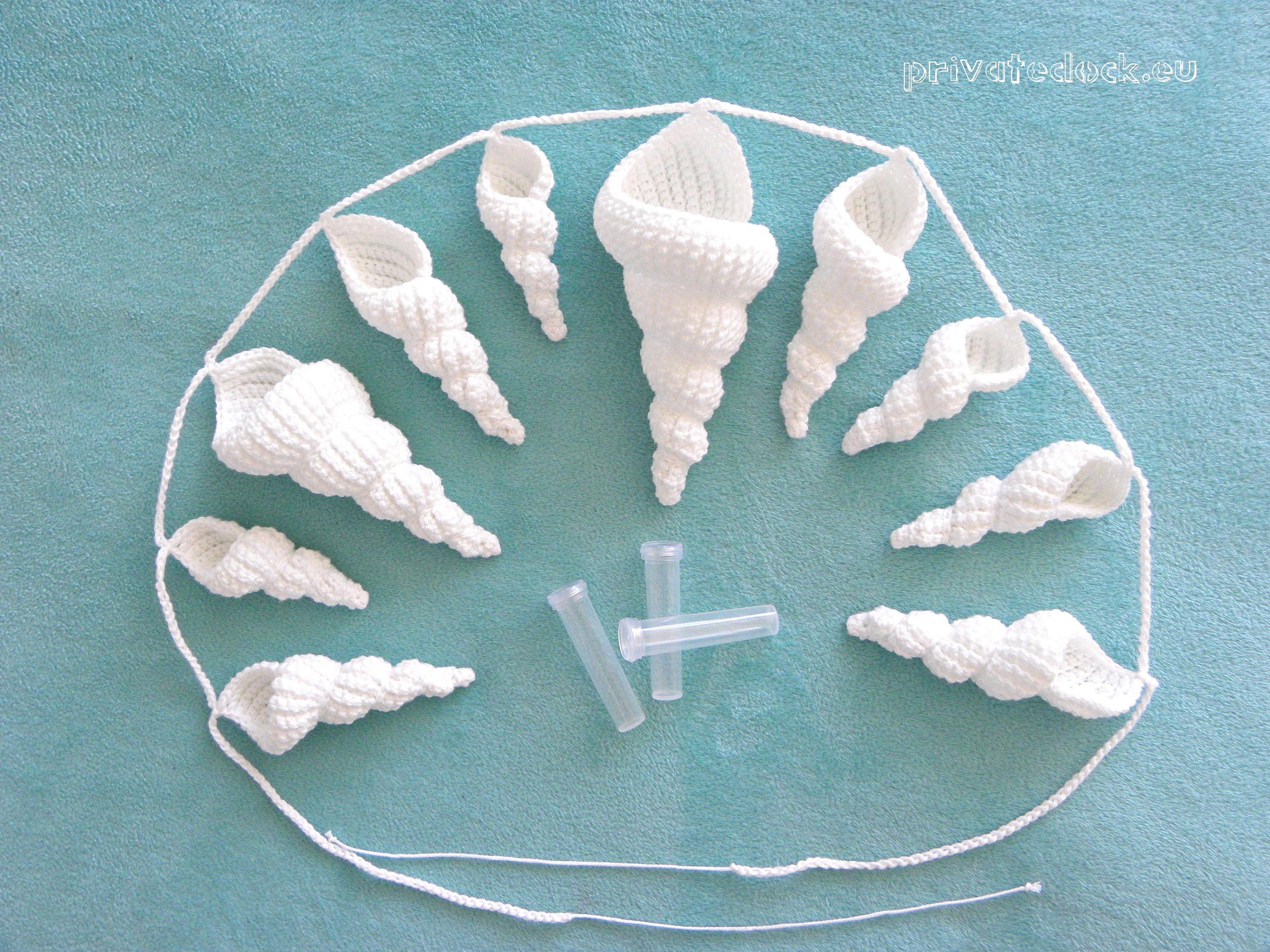 Shells Garland, Coastal Garland, Crochet Garland, Eco Friendly Decor ...