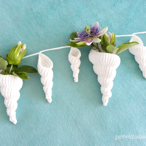 Shells Garland, Coastal Garland, Crochet Garland, Eco Friendly Decor ...