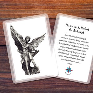 St. Michael the Archangel Prayer Card - Etsy