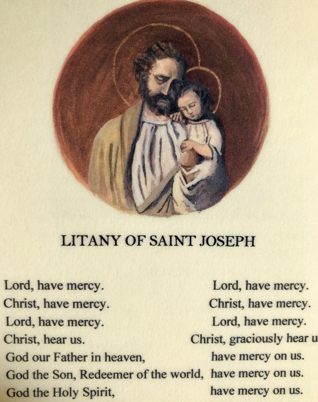 Litany of Saint Joseph - Etsy