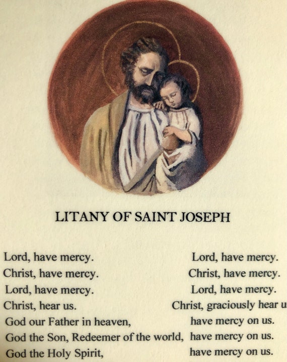 Litany of Saint Joseph - Etsy