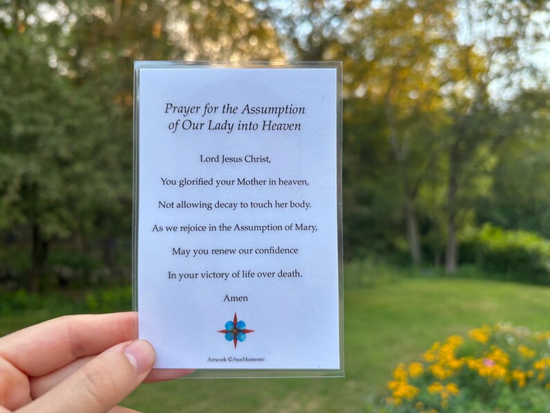 Assumption Prayer Card - Etsy