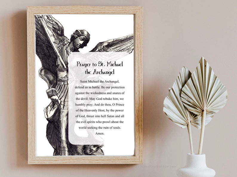 Saint Michael Prayer Instant Download Poster Print - Etsy
