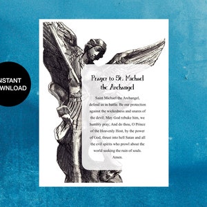 Saint Michael Prayer Instant Download Poster, Print - Etsy