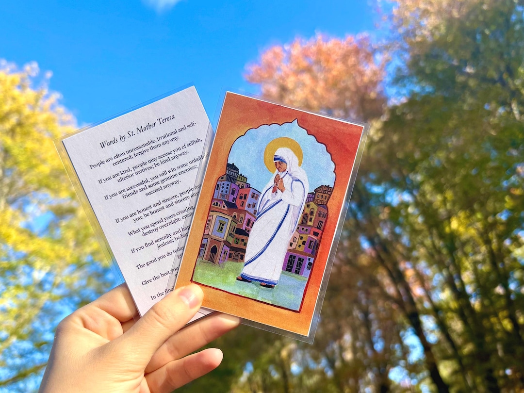 Mother Teresa Prayer Card - Etsy