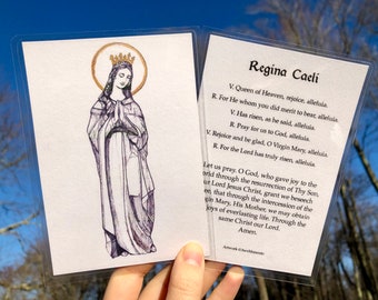 Regina Caeli, Queen of Heaven, Printable Prayer Card, Catholic Easter ...