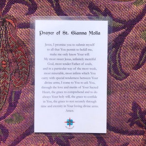 St. Gianna Molla Prayer Card - Etsy