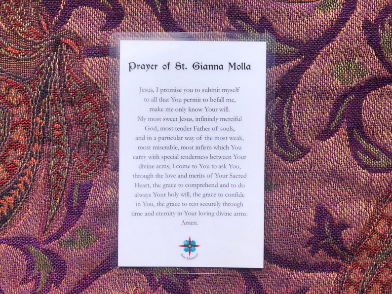 St. Gianna Molla Prayer Card - Etsy