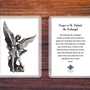St. Michael the Archangel Prayer Card - Etsy