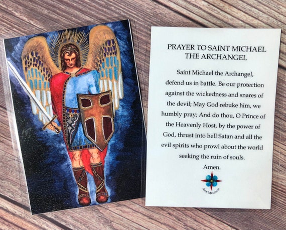 St. Michael the Archangel Prayer Card - Etsy
