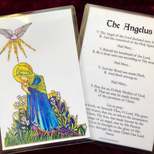 The Angelus Prayer Card - Etsy