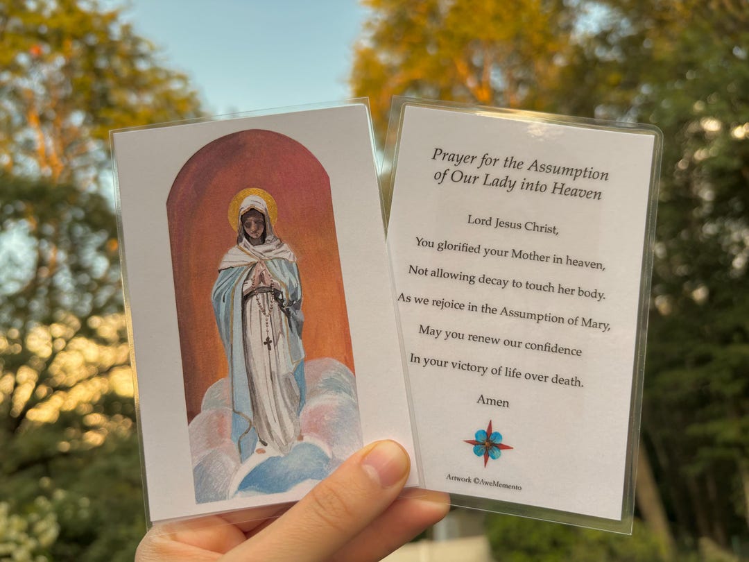 Assumption Prayer Card - Etsy