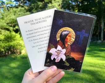 St. Kateri Tekakwitha Prayer Card - Etsy