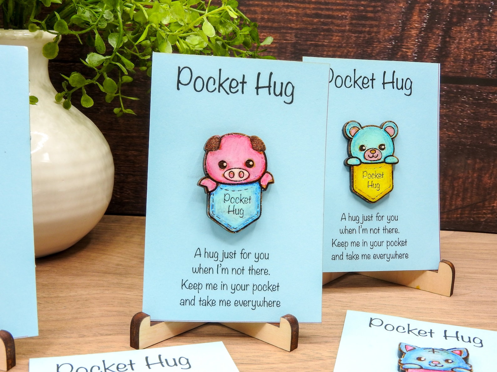 Laser Ready Cut File Cute Animal Pocket Hugs Glowforge SVG - Etsy