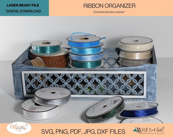 Laser Ready Cut File Decorative Ribbon Organizer - Etsy