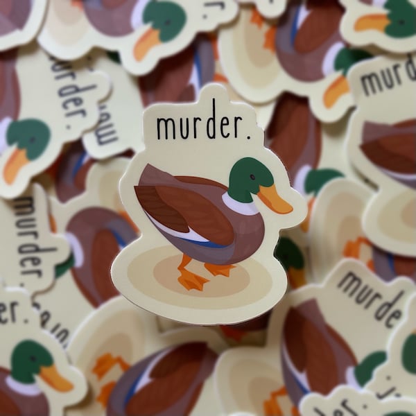 Killer Duck Sticker - Etsy