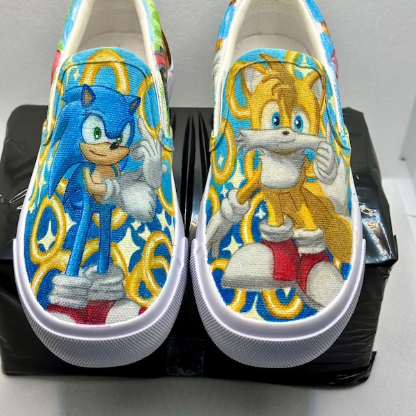 Sonic the Hedgehog Sneakers - Etsy