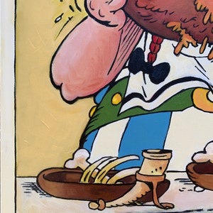 Obelix Eating a Boar Original Oil Painting - Etsy