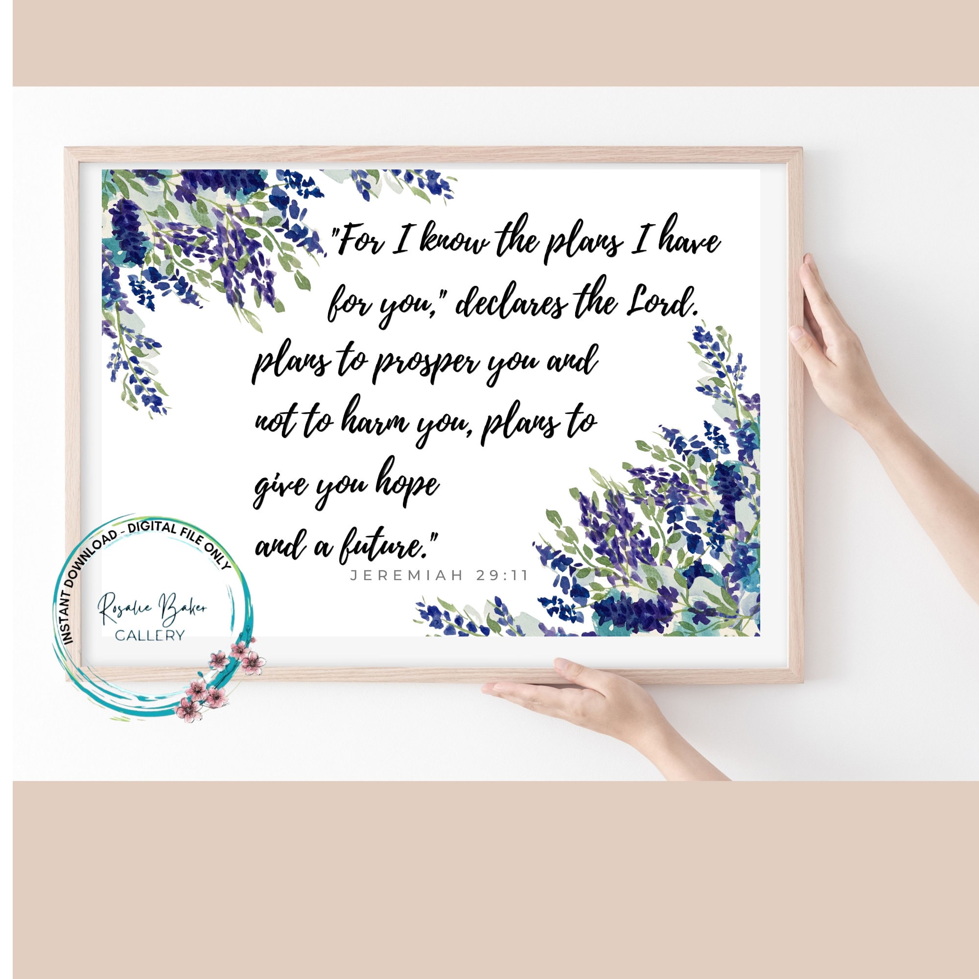 Christian Wall Art, Jeremiah 29:11 for I Know the Plans I Have for You ...