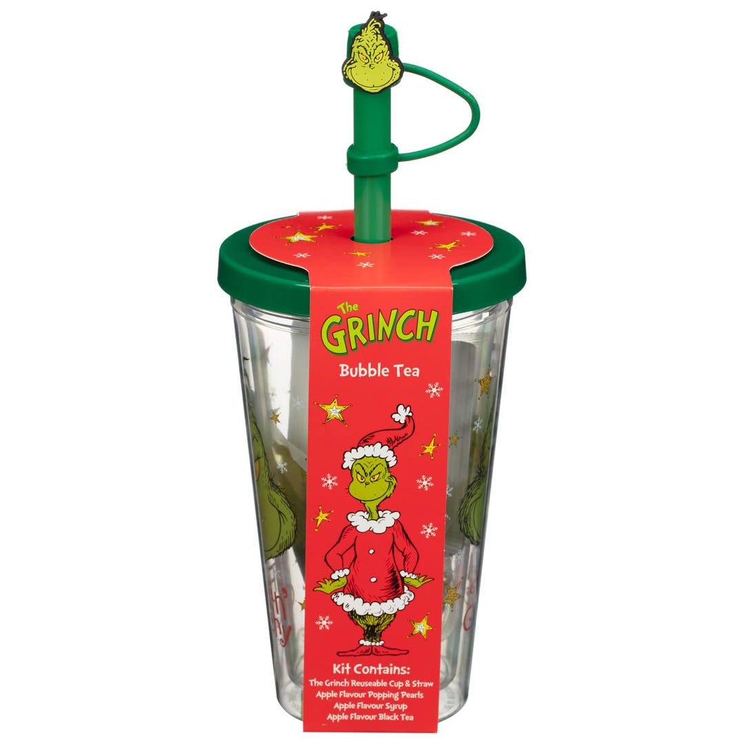 Christmas Gift the Grinch Make Your Own Bubble Tea Kit - Etsy