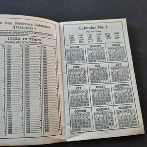 Vintage Calendars for 200 Years 1828-2028 Published by - Etsy