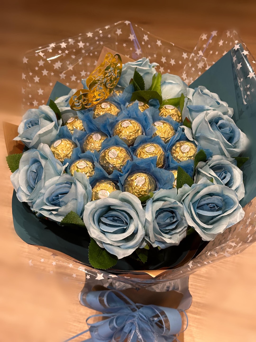Beautiful Ferrero Rocher and Artificial Flower Bouquet!choose a Colour ...