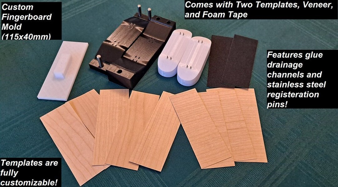 Custom 3D Printed Fingerboard Mold Kit 115x40mm 2 - Etsy