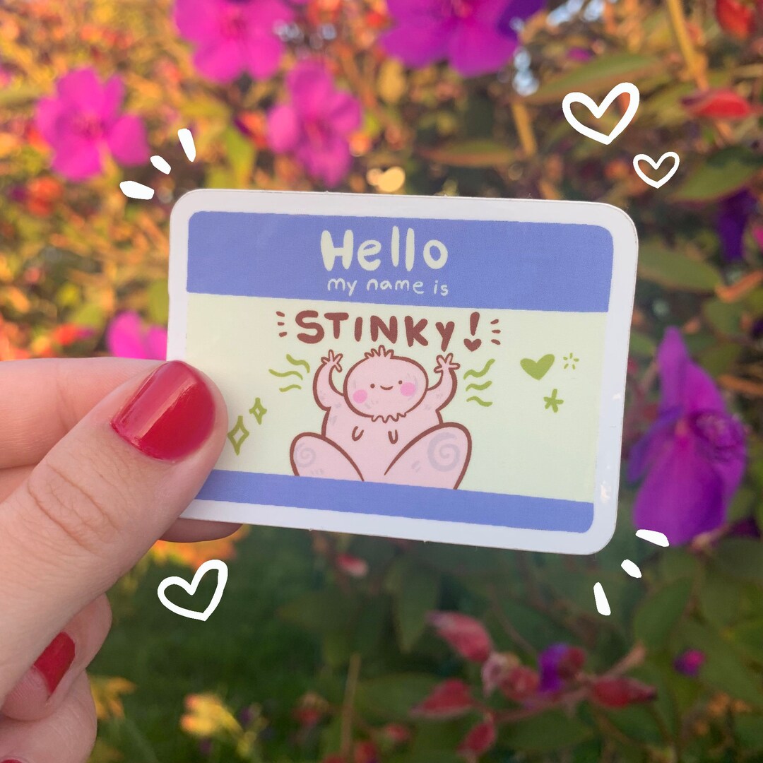 Hello My Name is Stinky Sticker – Funny Laptop Decal - Etsy