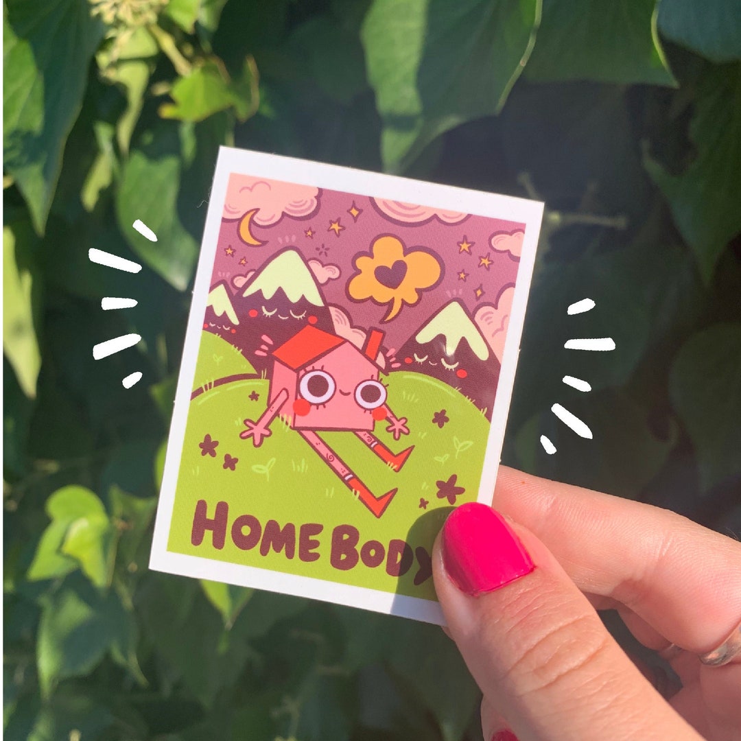 Homebody Sticker for Introverts - Cute Funny Pun Water Bottle Aesthetic ...