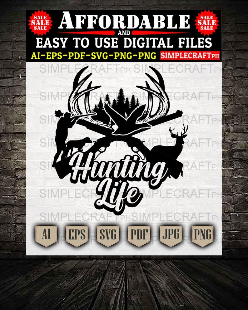 Hunting Life Svg Deer Skull Svg Deer Hunting Svg - Etsy Hong Kong