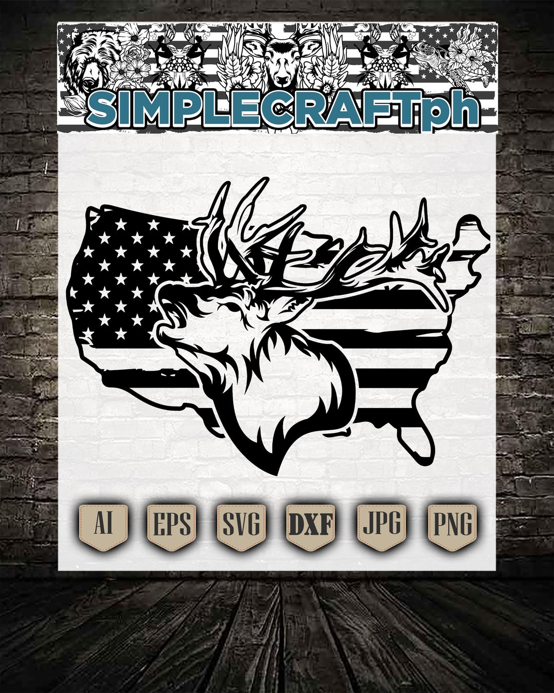 Red Deer Svg || Deer Hunting Svg || Outdoor Hunting Svg || Reindeer Svg ...