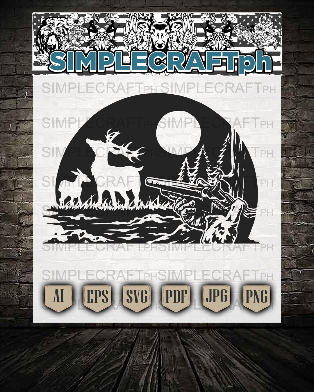 Deer Hunter Svg || US Deer Hunter Svg || Outdoor Hunting Svg || Deer ...