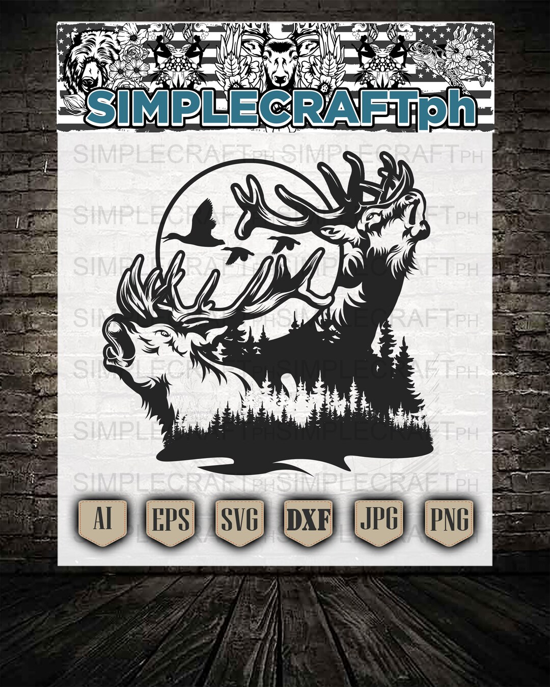 16 Point Antler Svg || Elk Deer Svg || Deer Svg || Wild Animals Svg ...