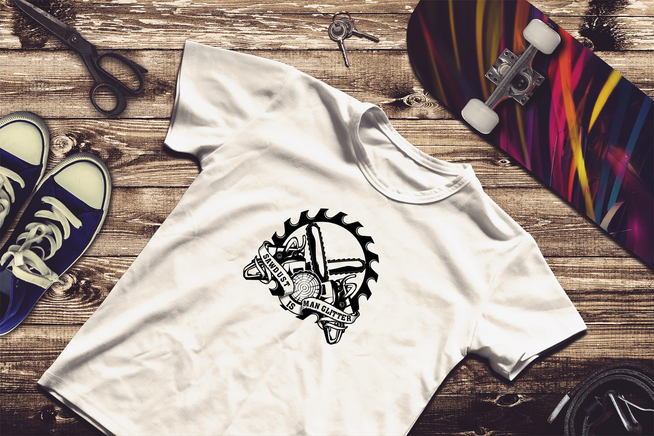 Woodsman Chainsaw SVG: Lumberjack Tree Trimmer Design (digital Files ...