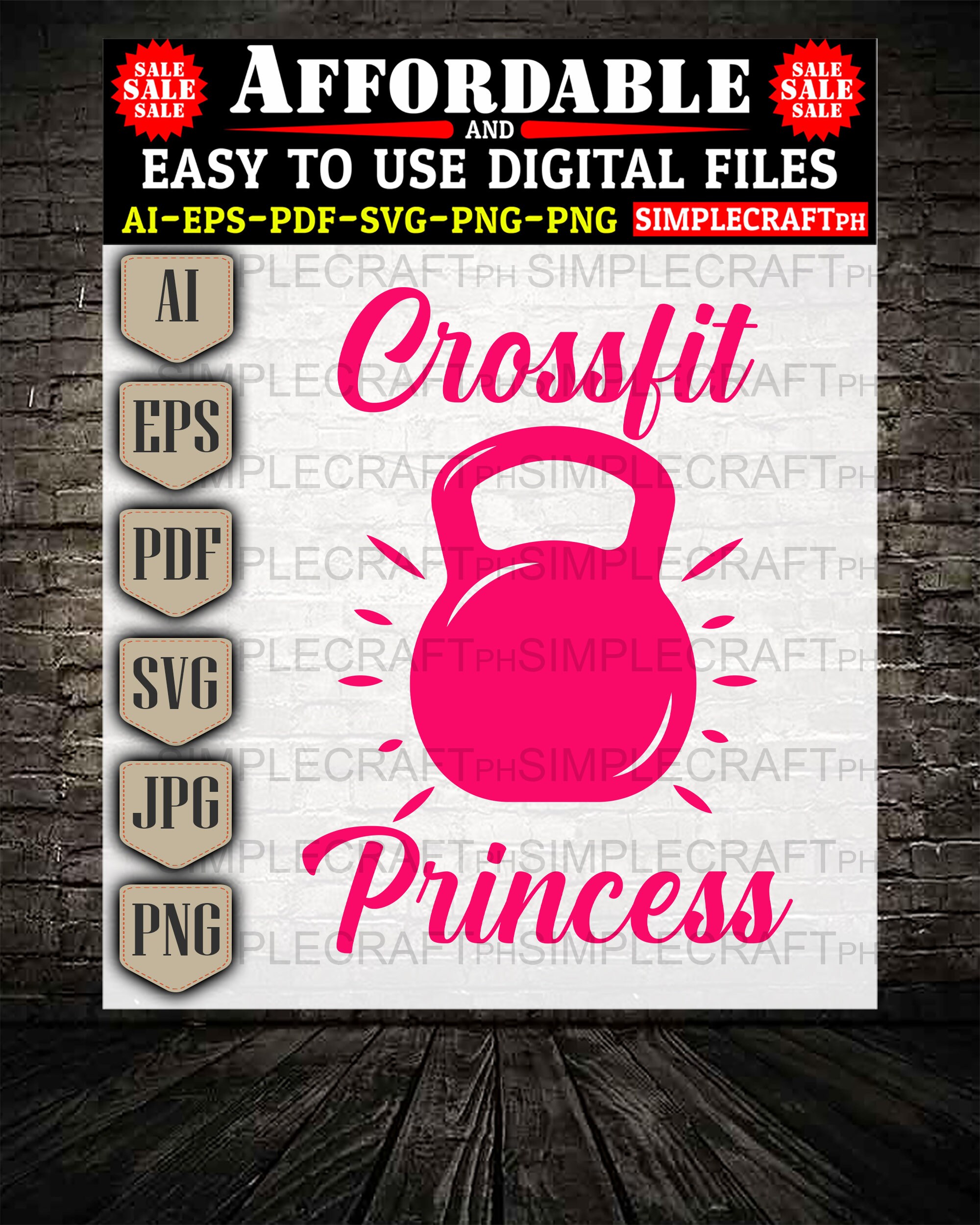 Crossfit Princess Svg Muscles and Mascara Svg Girl Power | Etsy