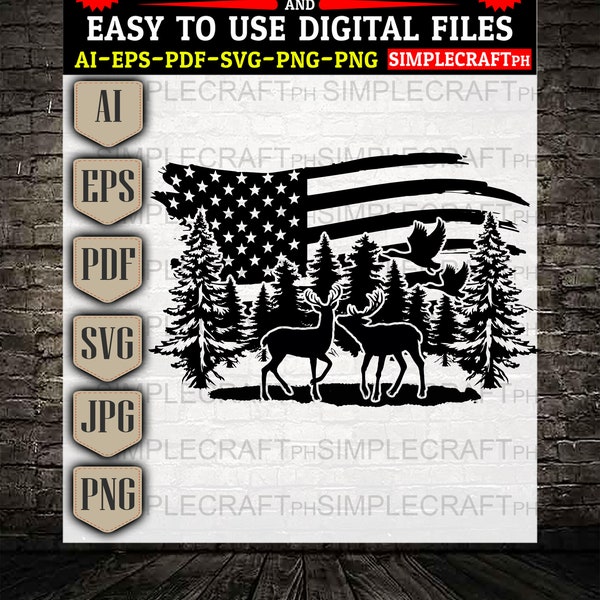 Hunting Scene Svg - Etsy