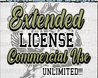 Extended License Commercial Use Unlimited Usage, One Time Payment for ...