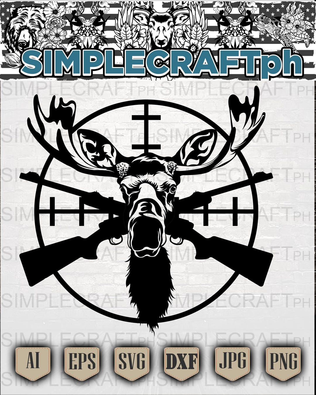 Moose Hunting Svg || Moose Svg || Outdoor Hunting Svg || Deer Clipart ...
