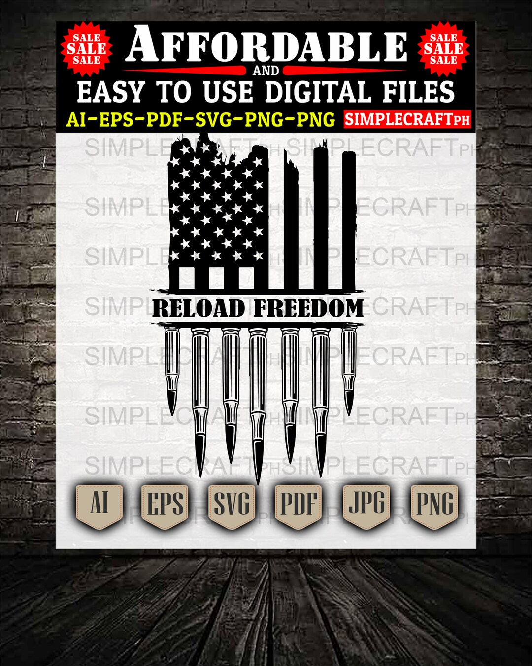 Reload Freedom Svg Gun Rights Svg 2nd Amendment Tshirt Distressed ...