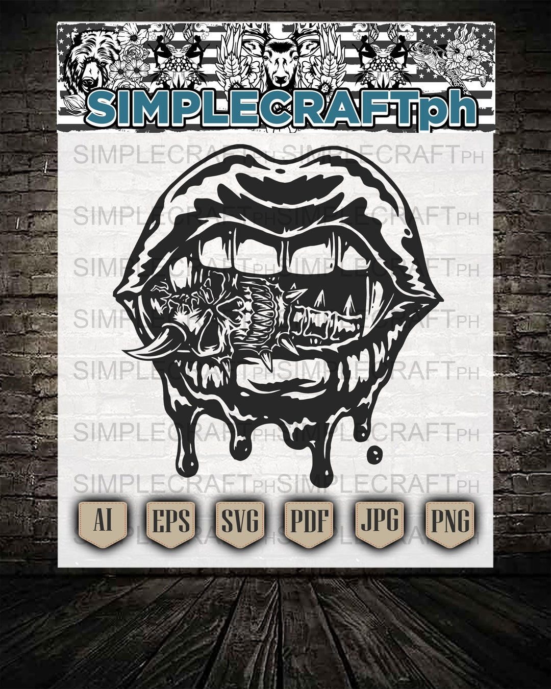 Dripping Lips Bitting Skull Svg Dripping Bullet Lips Dripping Lips Svg ...