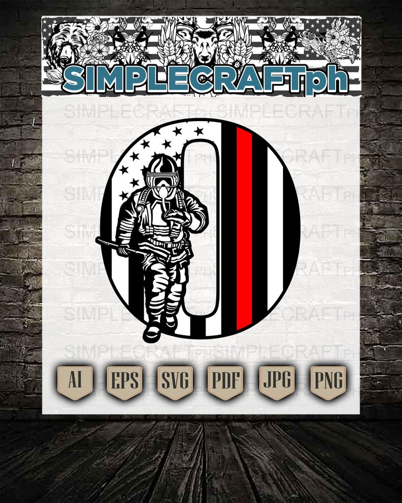Firefighter Svg Hero Svg Initial O Svg Distressed - Etsy