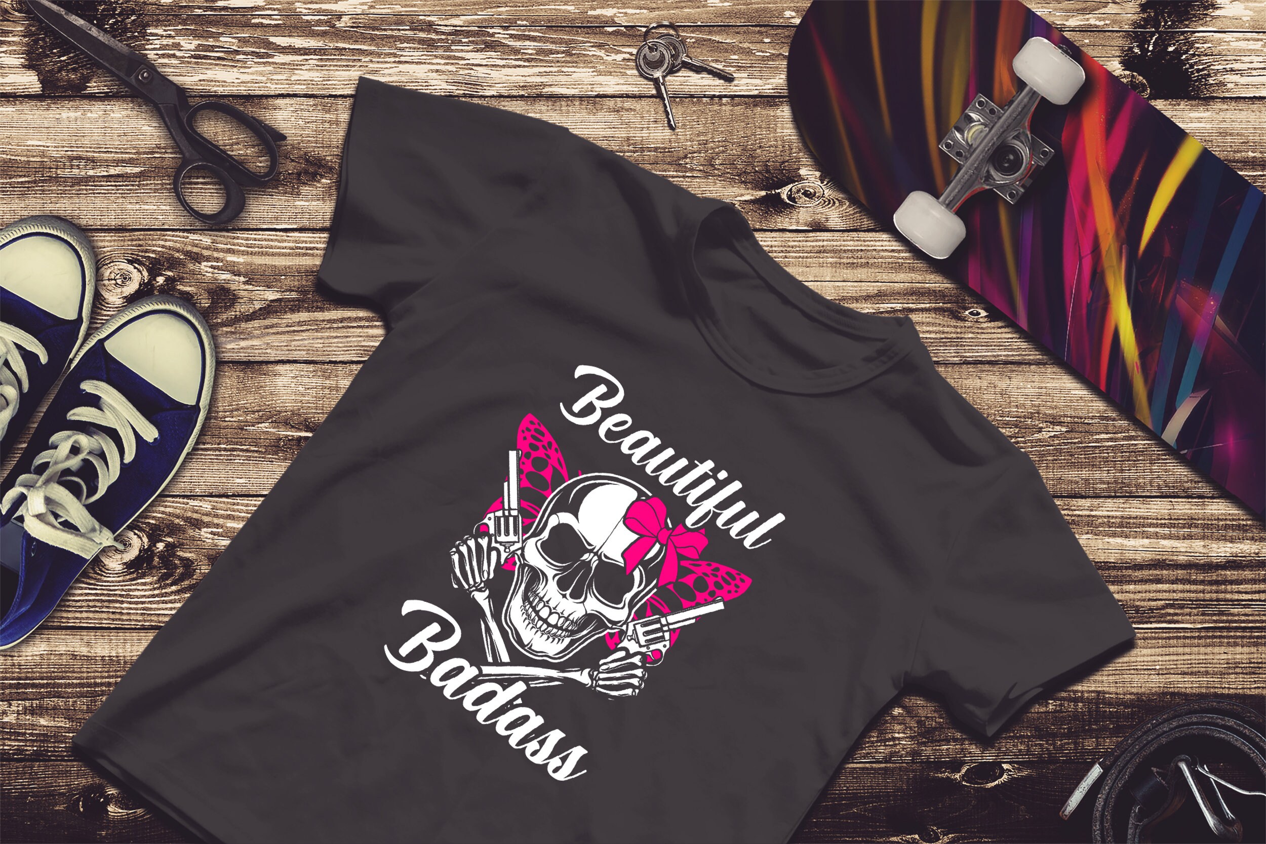 Beautiful Badass Svg Badass Mom Svg Girls With Guns Svg | Etsy