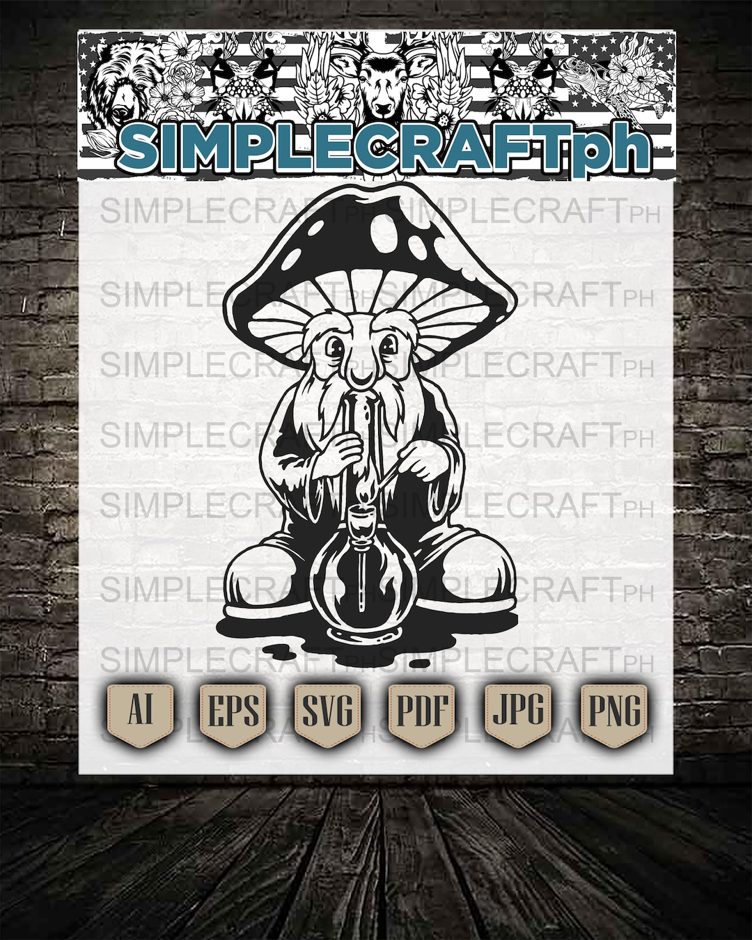 Dwarf Smoking Weed Svg || Weed Smoking Svg || Mushroom Svg || Fungus ...
