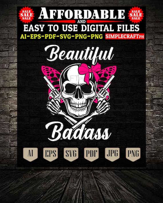 Beautiful Badass Svg Badass Mom Svg Girls With Guns Svg | Etsy