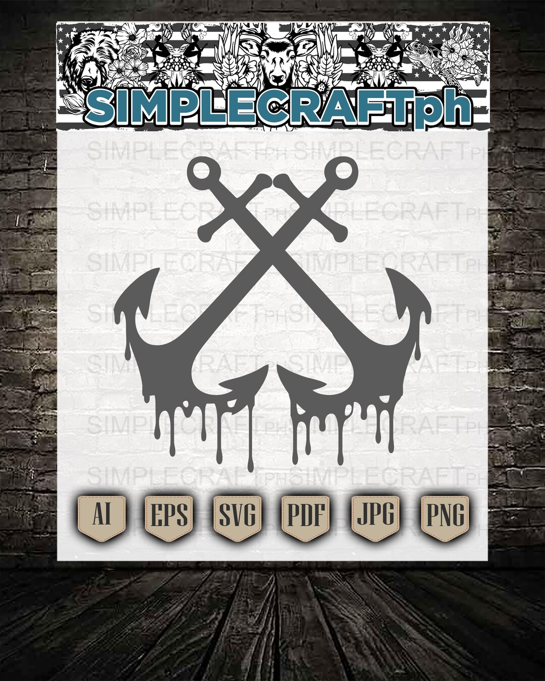 Dripping Anchor Svg || Dripping Anchor Png || Anchor Svg || Anchor ...