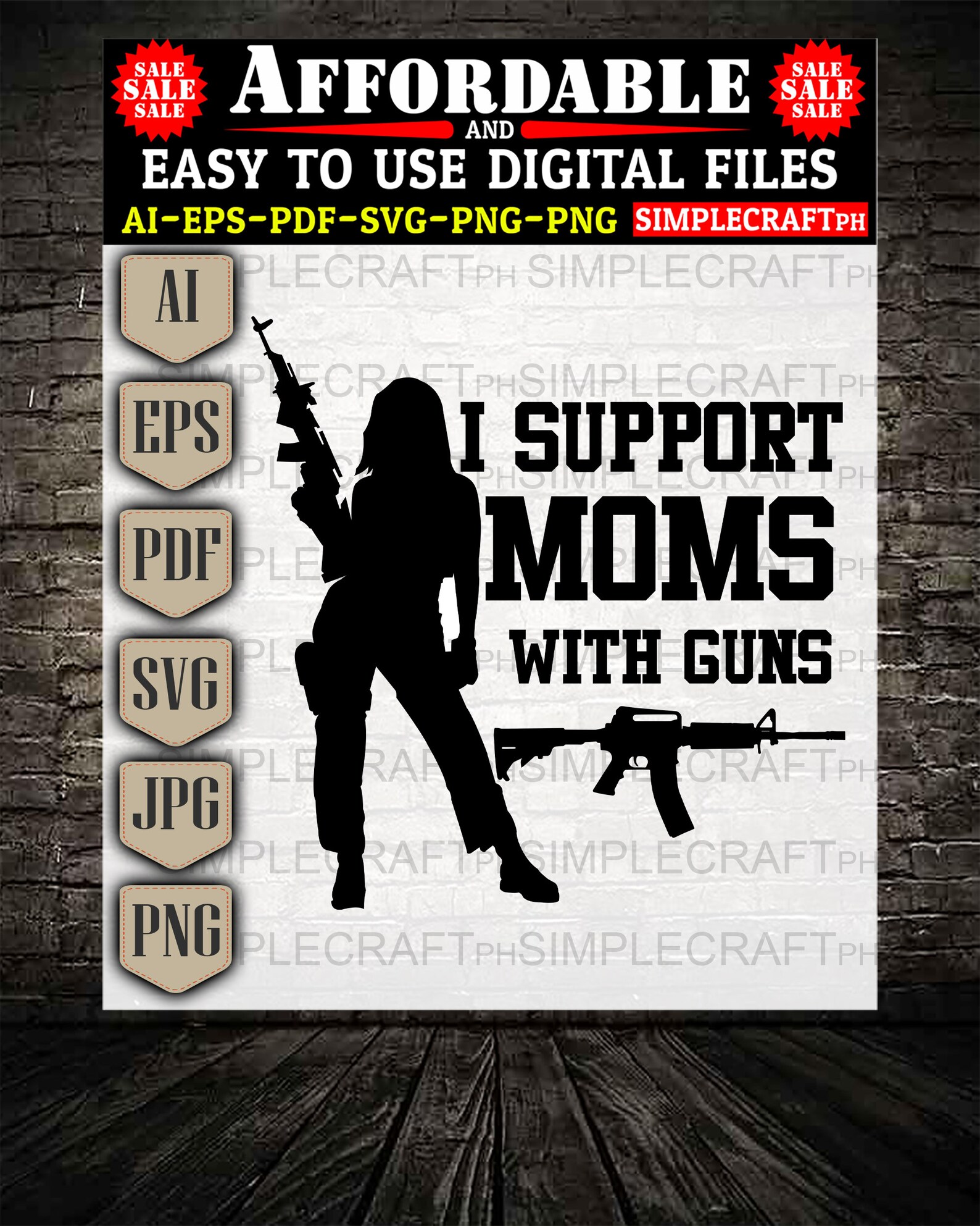 I Support Moms With Guns Svg Girl With Guns Svg 2nd - Etsy