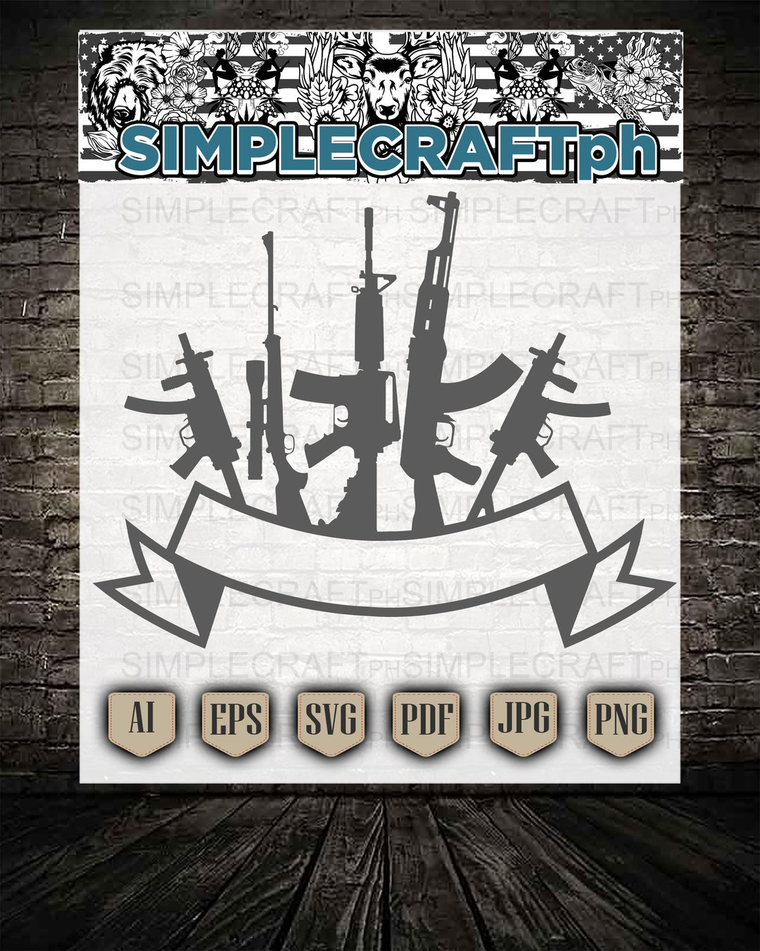 Monogram Guns Svg 1776 2nd Amendment Tshirts Gun Control Svg Weapons ...