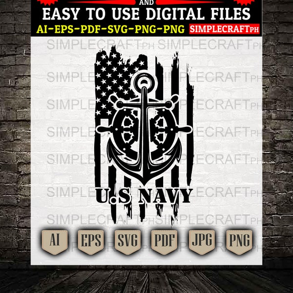 Navy Svg - Etsy