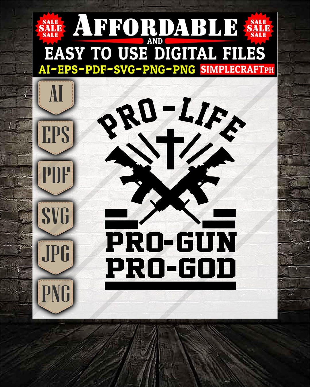 Pro-life,pro-gun,pro-god Svg 2nd Amendment Svg Gun Svg American Flag ...