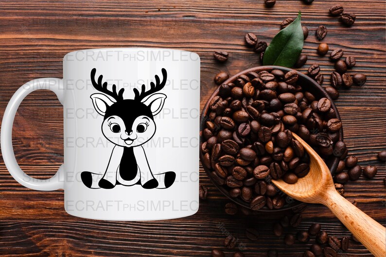 Deer Cartoon Svg Svg for Cut File Christmas Animal Cut - Etsy